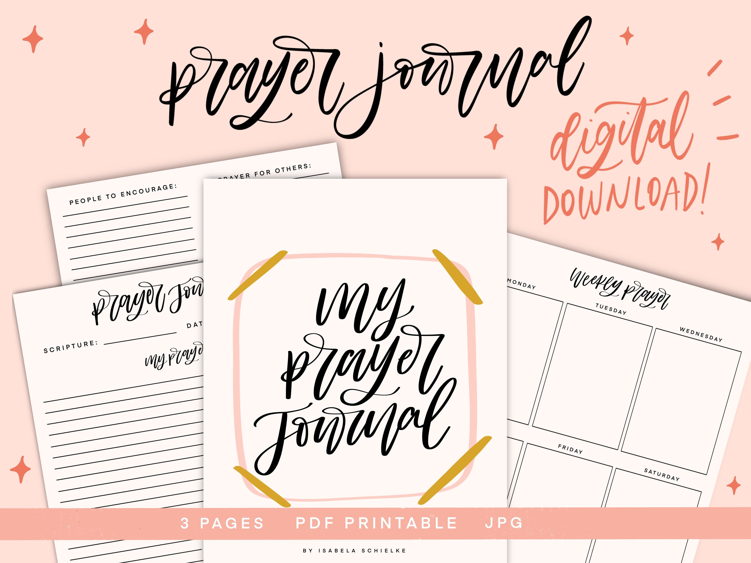 Prayer Journal/Digital Download/Christian Devotional | Etsy