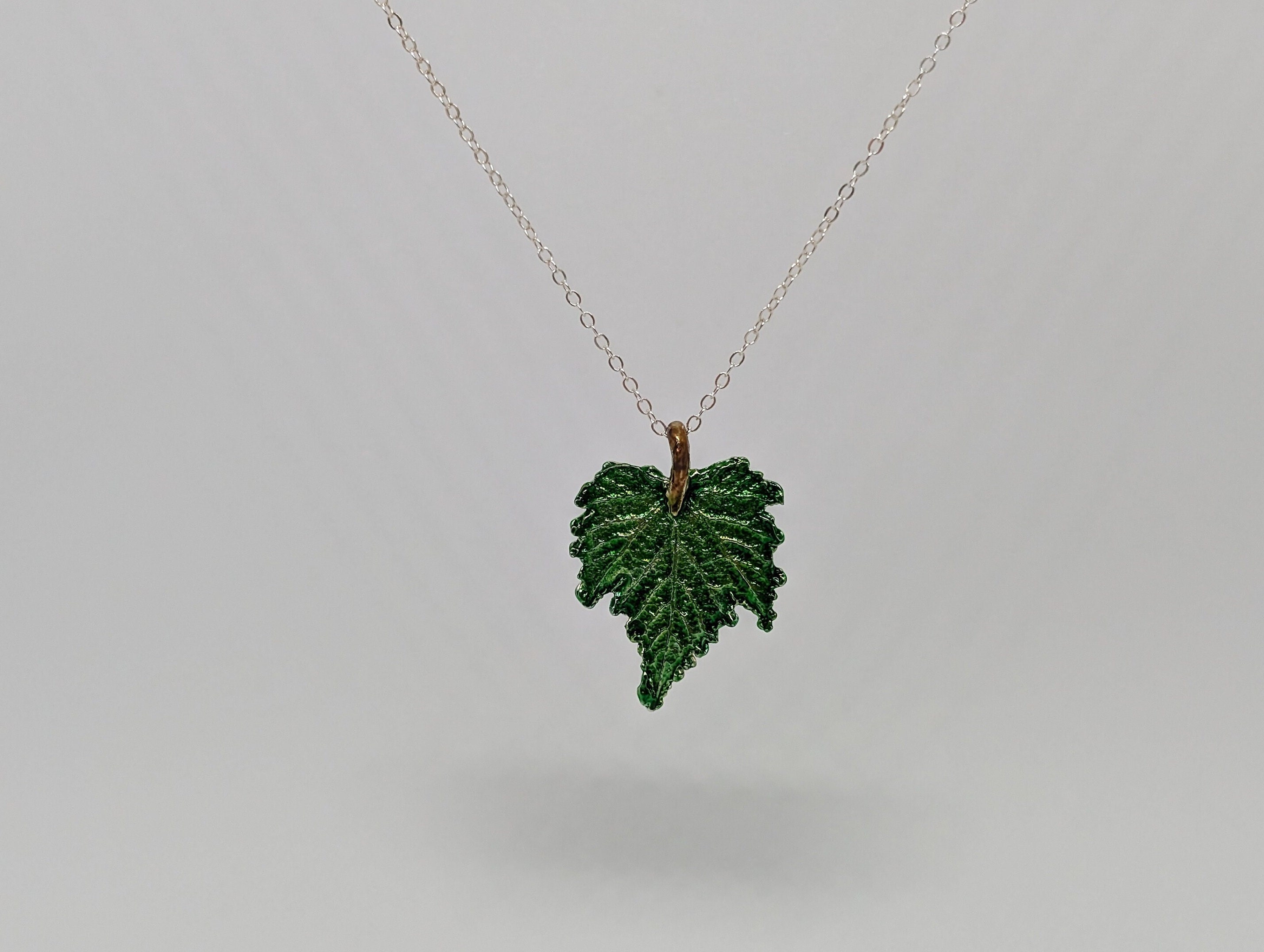 Genuine Grape Leaf Pendant one of a Kind - Etsy
