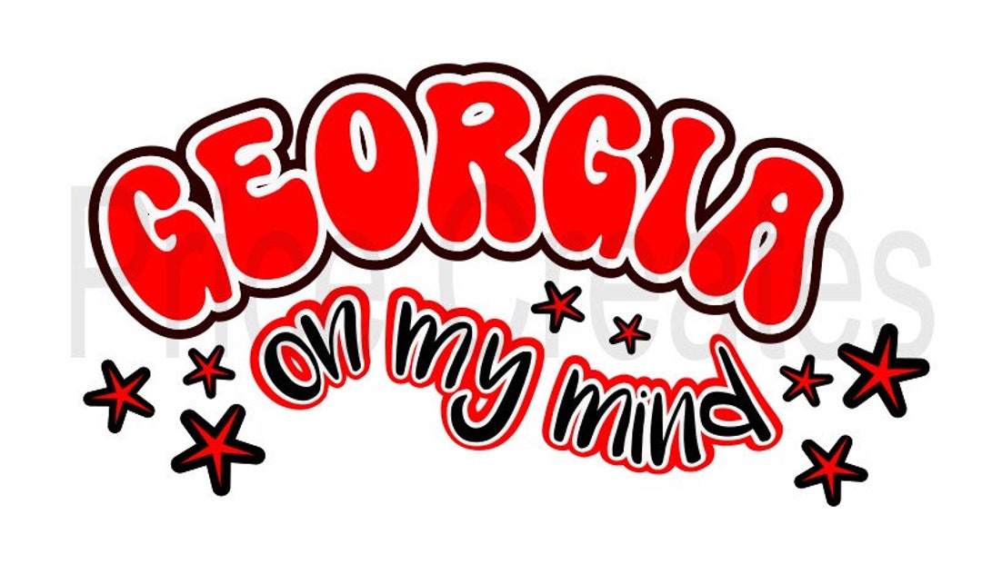 Georgia on My Mind Georgia Bulldogs PNG SVG JPG - Etsy