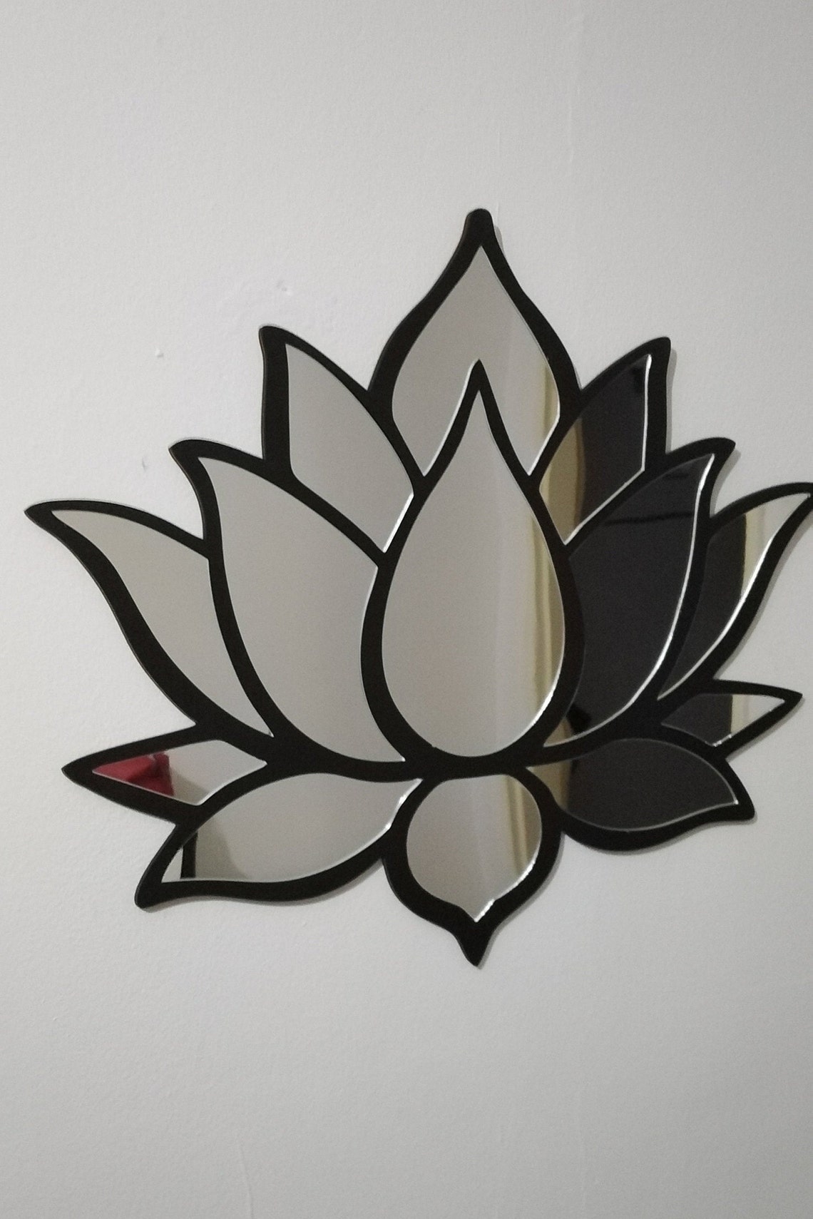 Lasercut Wood Mirror for Wall Lotus Flower Home Decoration - Etsy