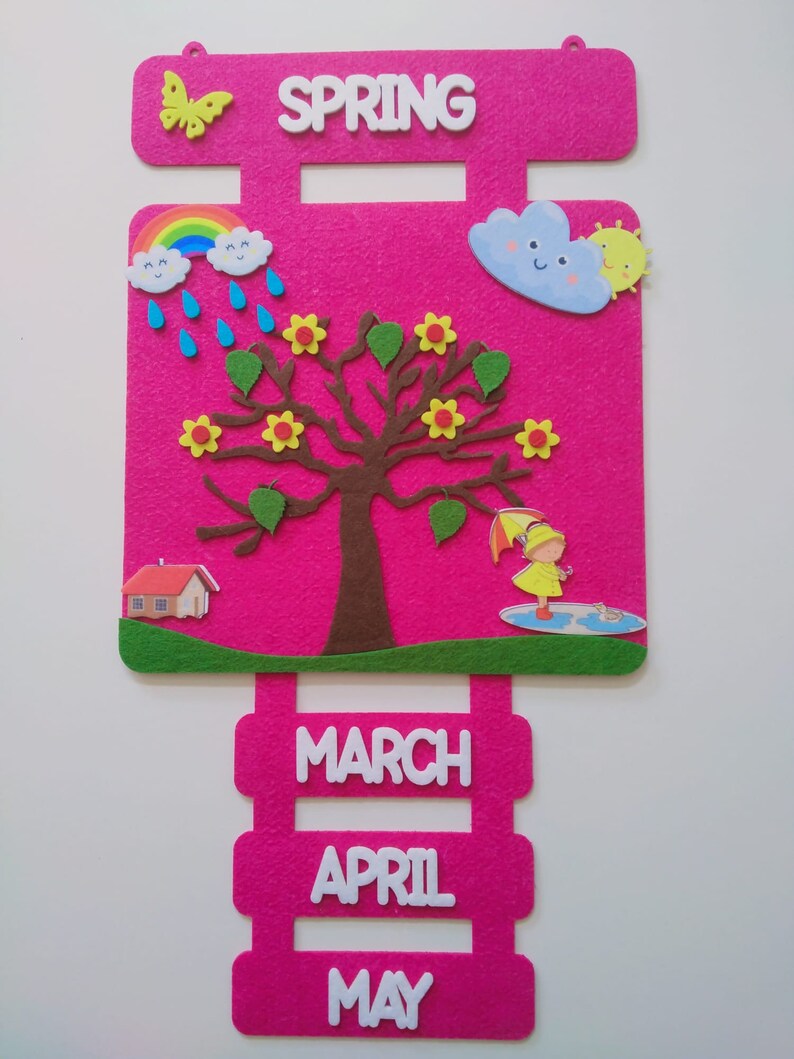 Four Seasons Wall Decoration Preschool Early Education Set Kids Room ...