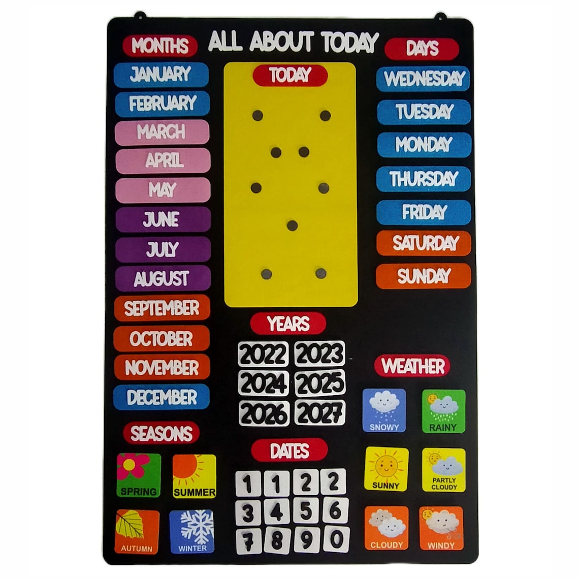 All About Today My First Calendar Felt Activity Wall Hanging - Etsy