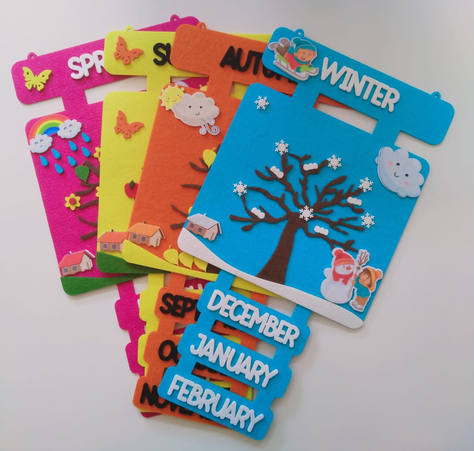 Four Seasons Wall Decoration Preschool Early Education Set Kids Room ...