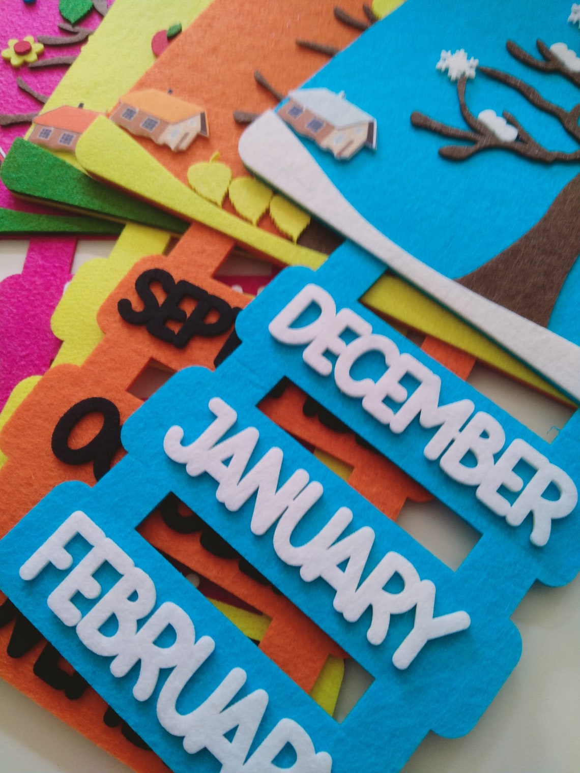 Four Seasons Wall Decoration Preschool Early Education Set Kids Room ...