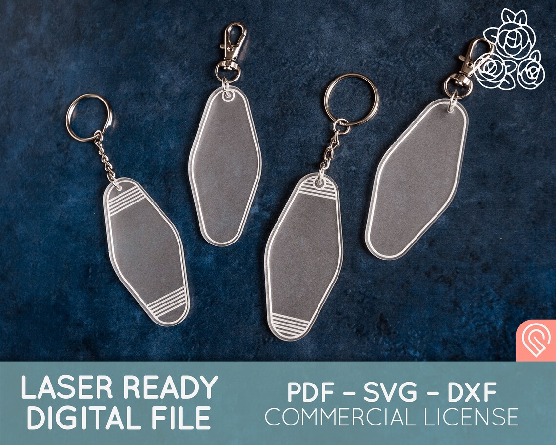 Classic Motel Keychain Templates Commercial License - Etsy