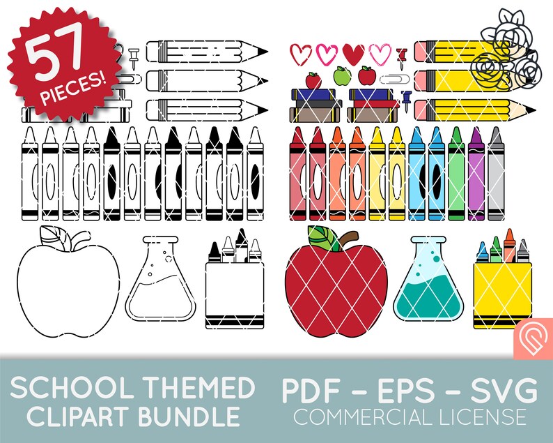 Teacher Themed Clip Art Bundle Commercial License - Etsy