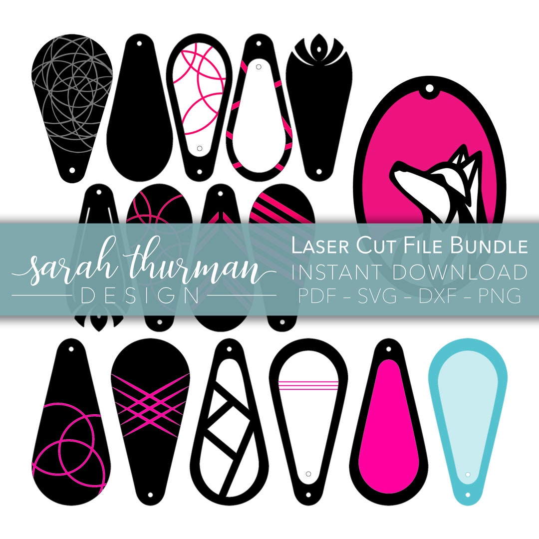 Jewelry SVG Bundle | 21 Designs | Commercial License | Glowforge Cut ...