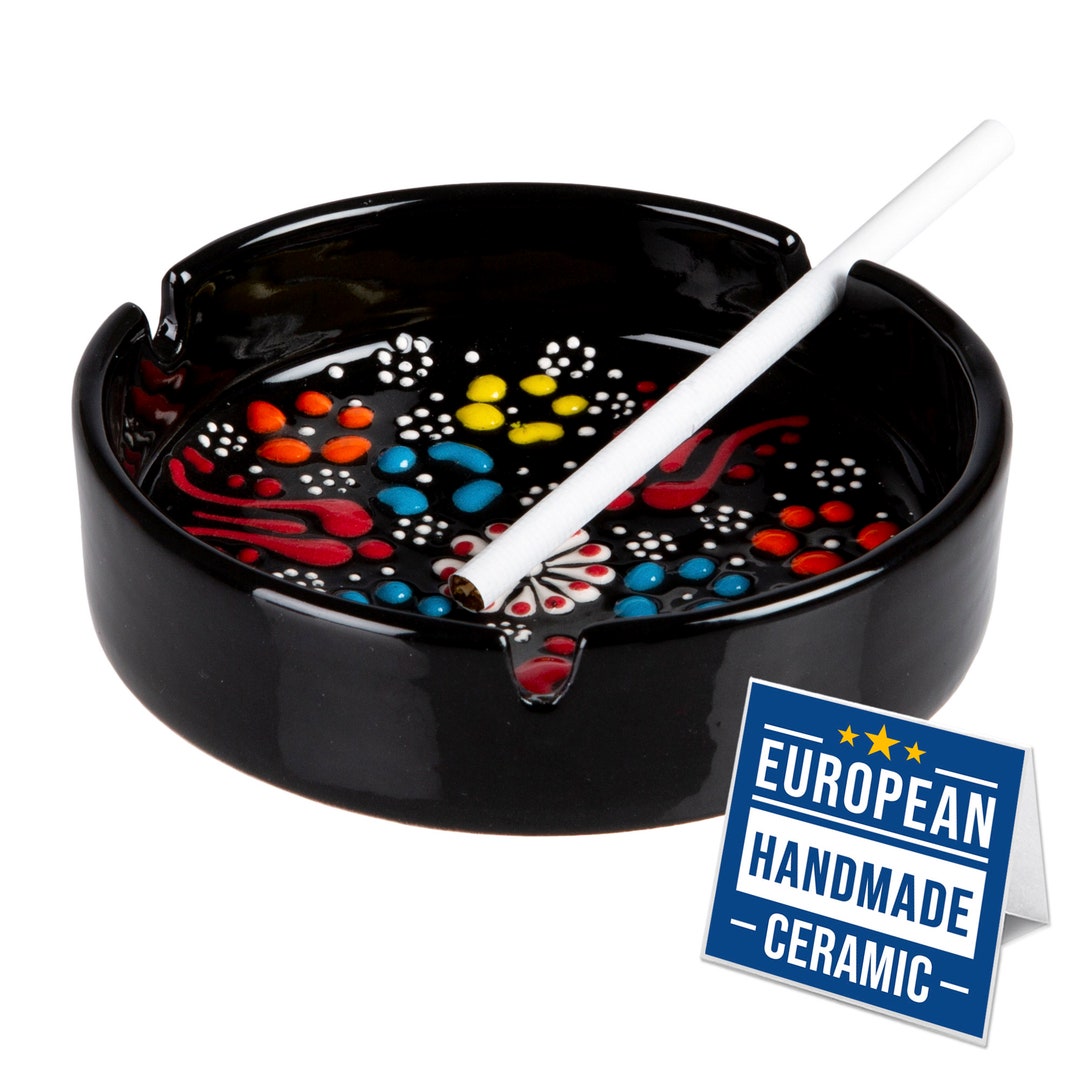 Ceramic Ashtrays, Hand Decorated Cigar Ash Trays, Vintage Ash Holder ...