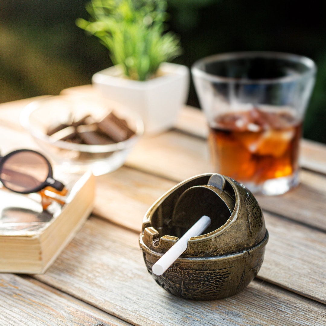 Windproof Metal Cigar Ashtray | Decorative Ashtrays for Cigarettes ...