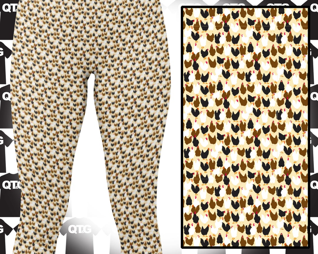 Chicken Leggings Quirky Chicken Design Funny Gift for Chicken Lover ...