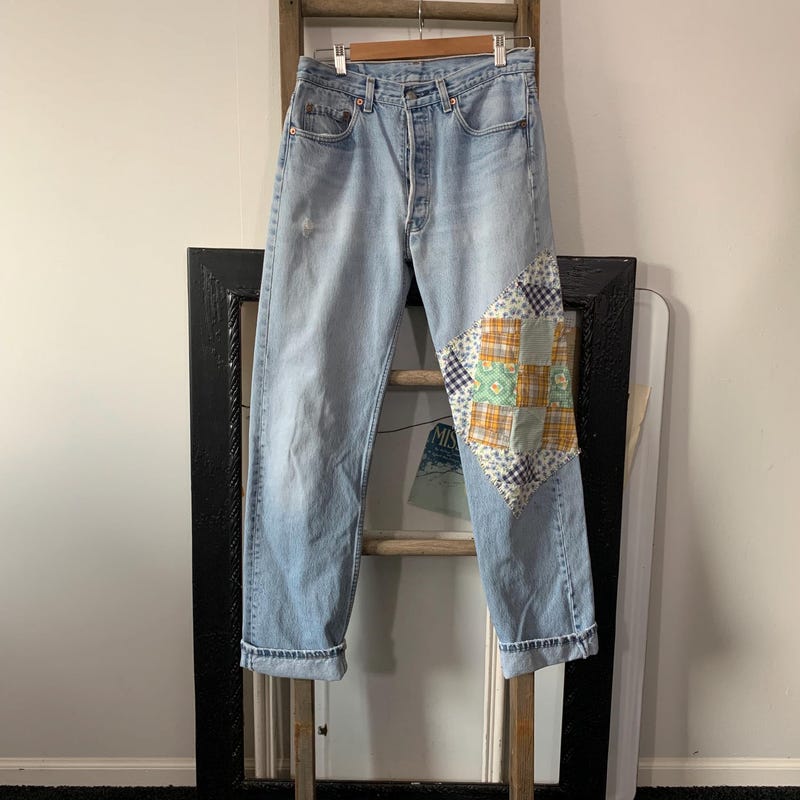 Patchwork Jeans - Etsy