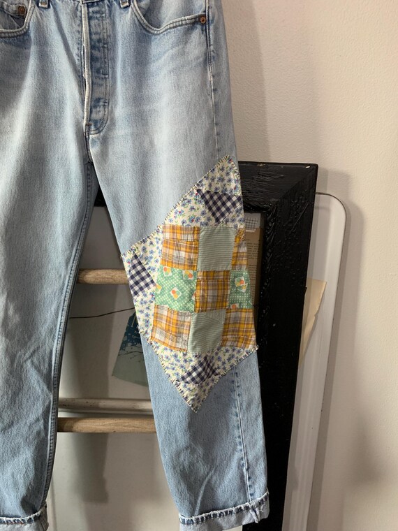 Vintage Levi’s Quilted Patchwork Jeans/Vintage Levi’s… - Gem