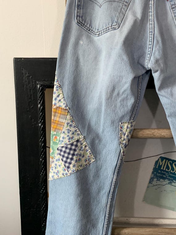Vintage Levi’s Quilted Patchwork Jeans/Vintage Levi’s… - Gem