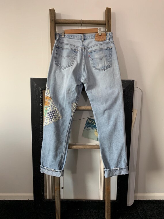 Vintage Levi’s Quilted Patchwork Jeans/Vintage Levi’s… - Gem