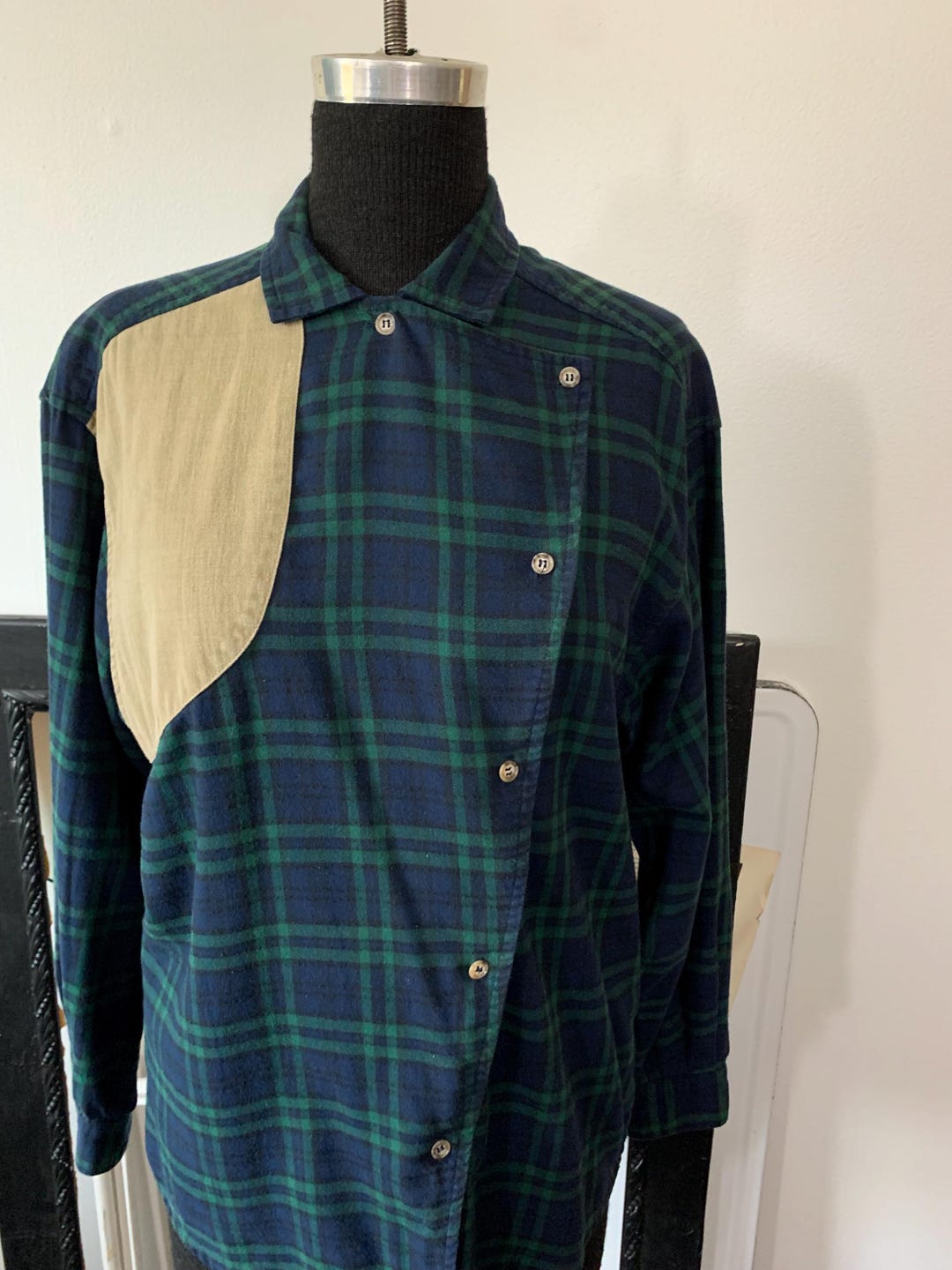 Vintage Marshall Fields Country Shop Blue Plaid Hunting Shooting Shirt ...