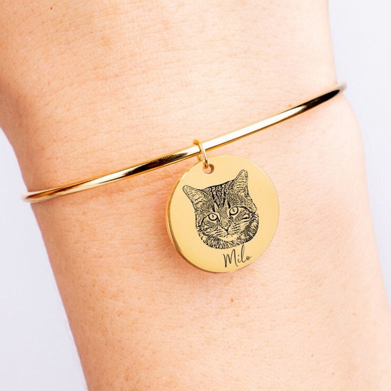 Cat Bangle Bracelet - Etsy