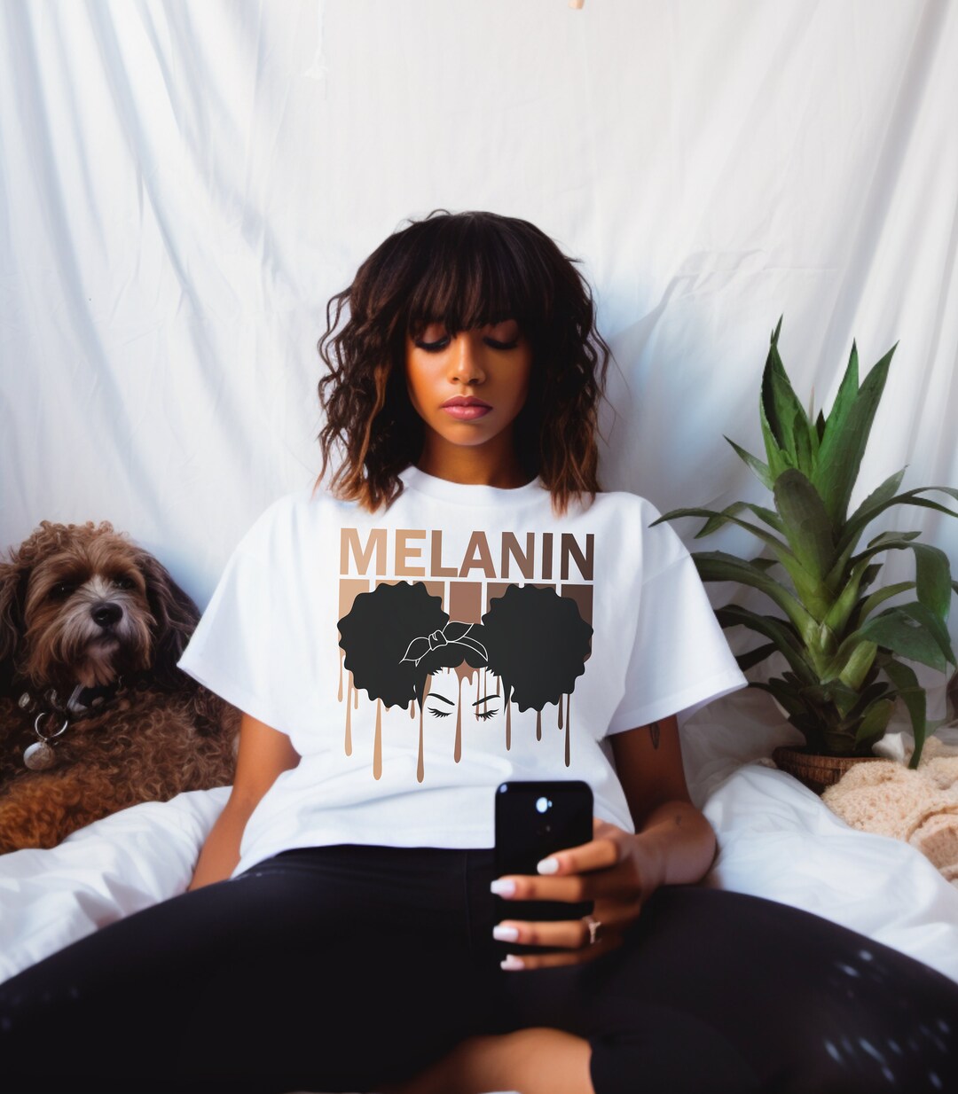 Oversized Melanin Girl T-shirt: Afro Latina Black Girl Magic - Etsy