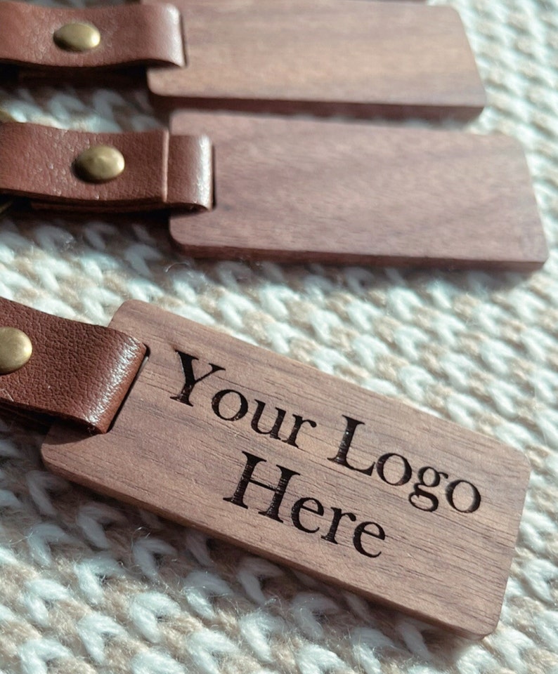 Custom Logo Wood Keychain Bulk, Personalized Keychain, Business Logo ...