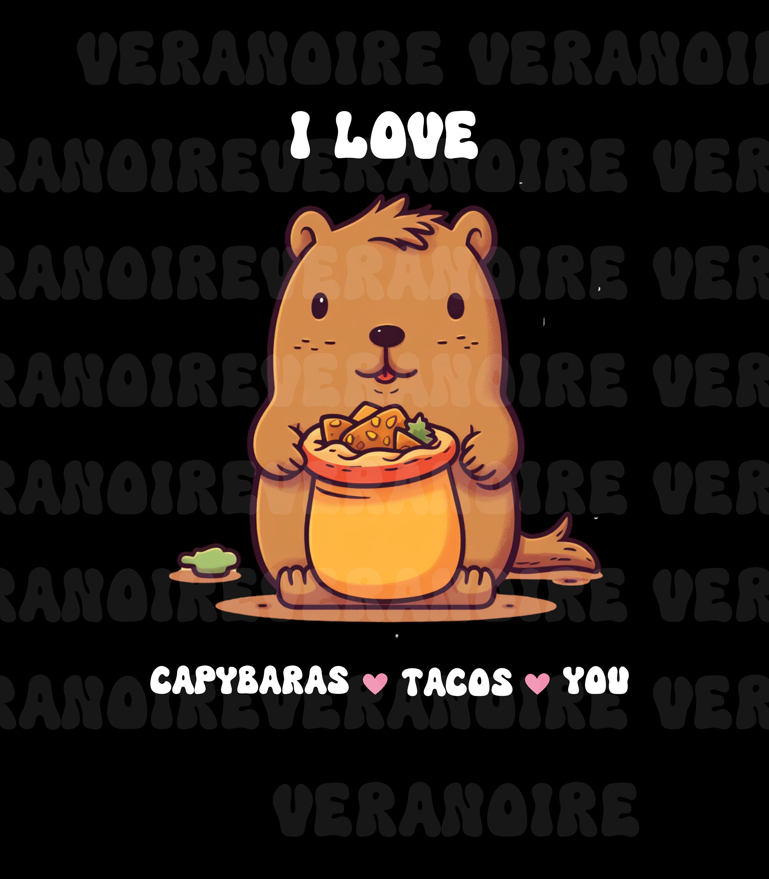 Capybaras and Tacos PNG: Valentine's Day Commercial Use (digital ...