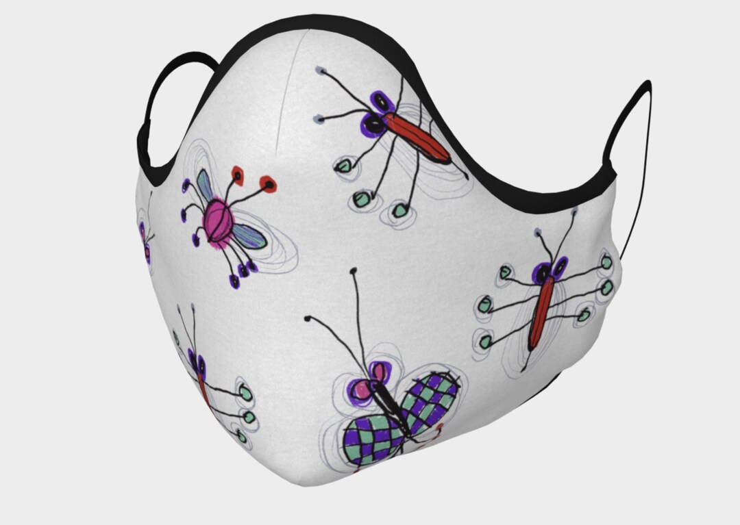 Bugs Face Mask With Filter, Kids Face Cover, Fun Art Mask, Adult and ...