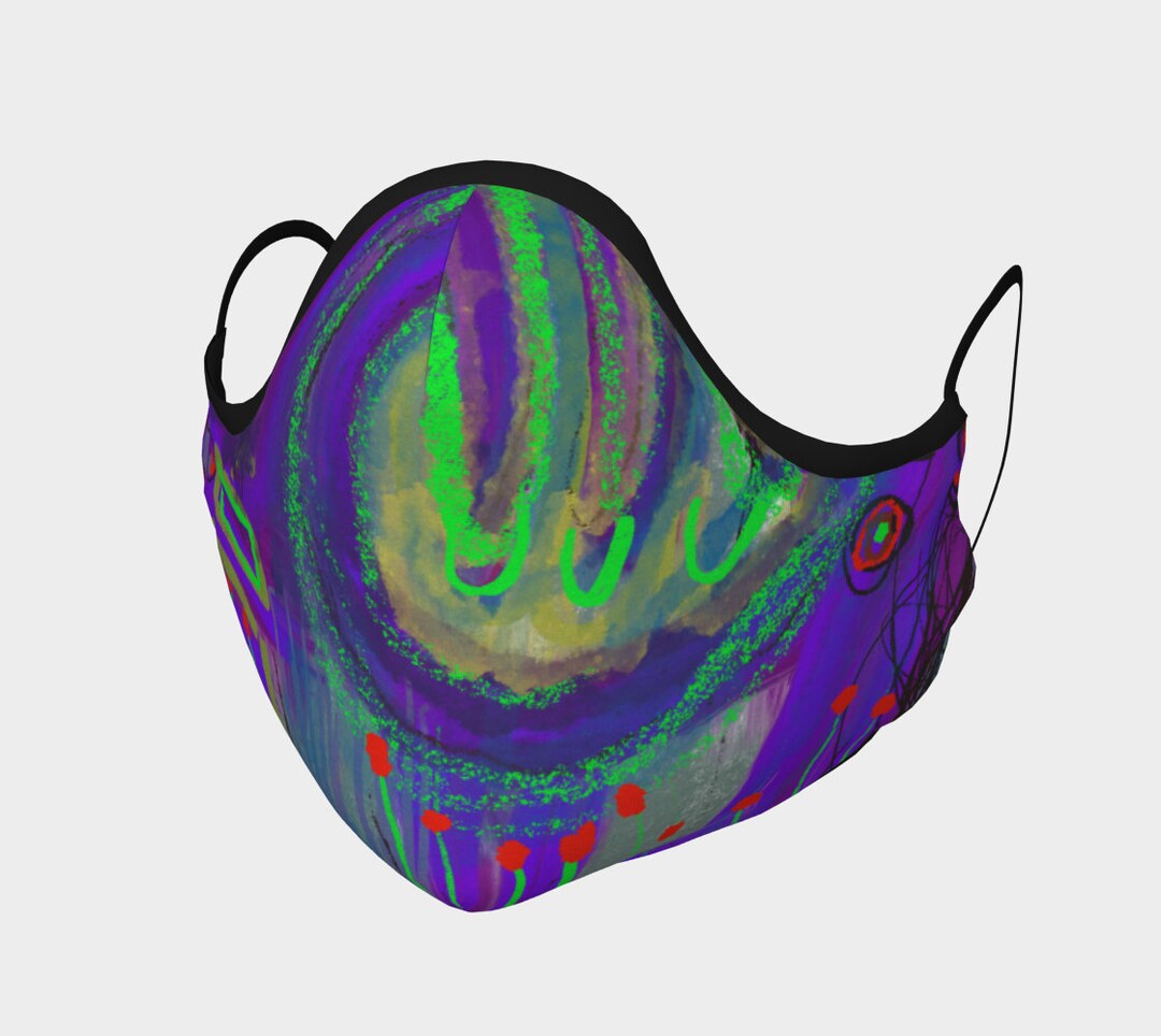 Pop Art Mask With Filters, Colourful Fun Graphics Unisex Face Cover ...