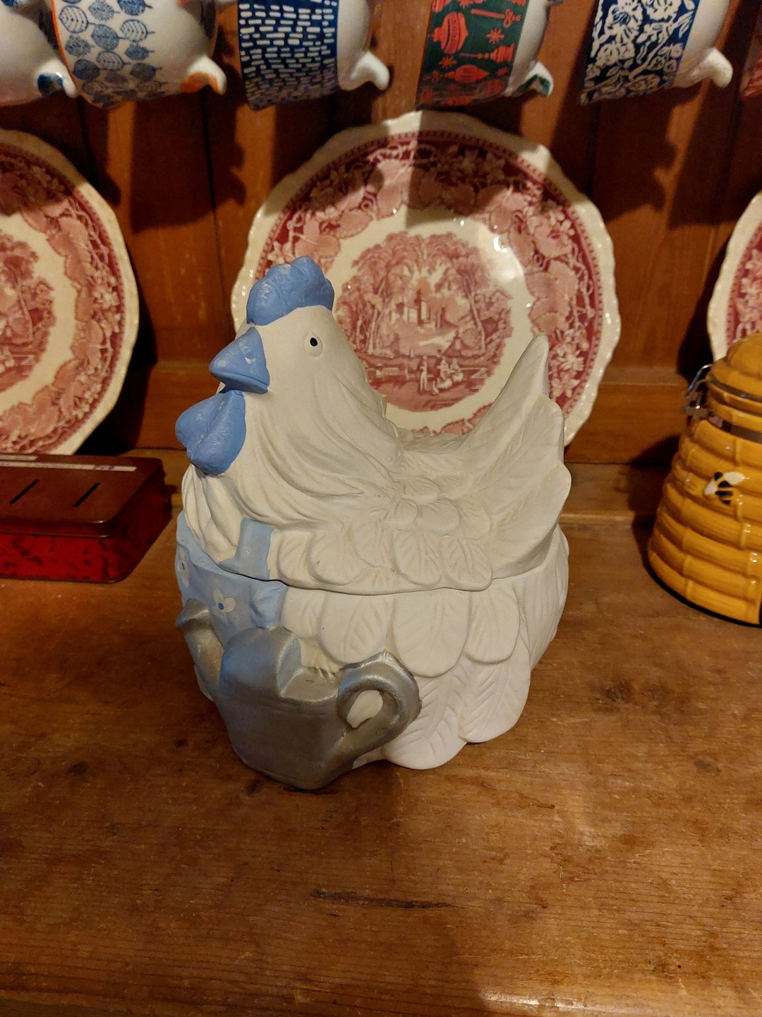 Vintage Pottery Hen Chicken Egg Holder Retro Kitchen Worktop - Etsy