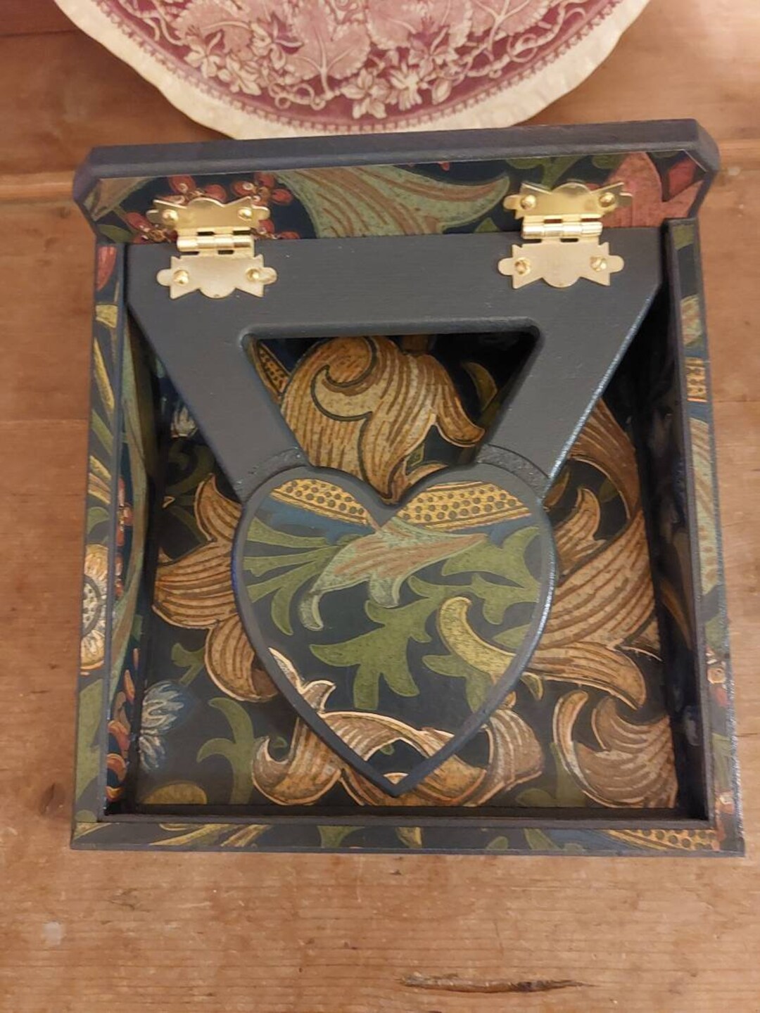 William Morris Golden Lily Indigo Napkin Holder Serviette Dispenser ...