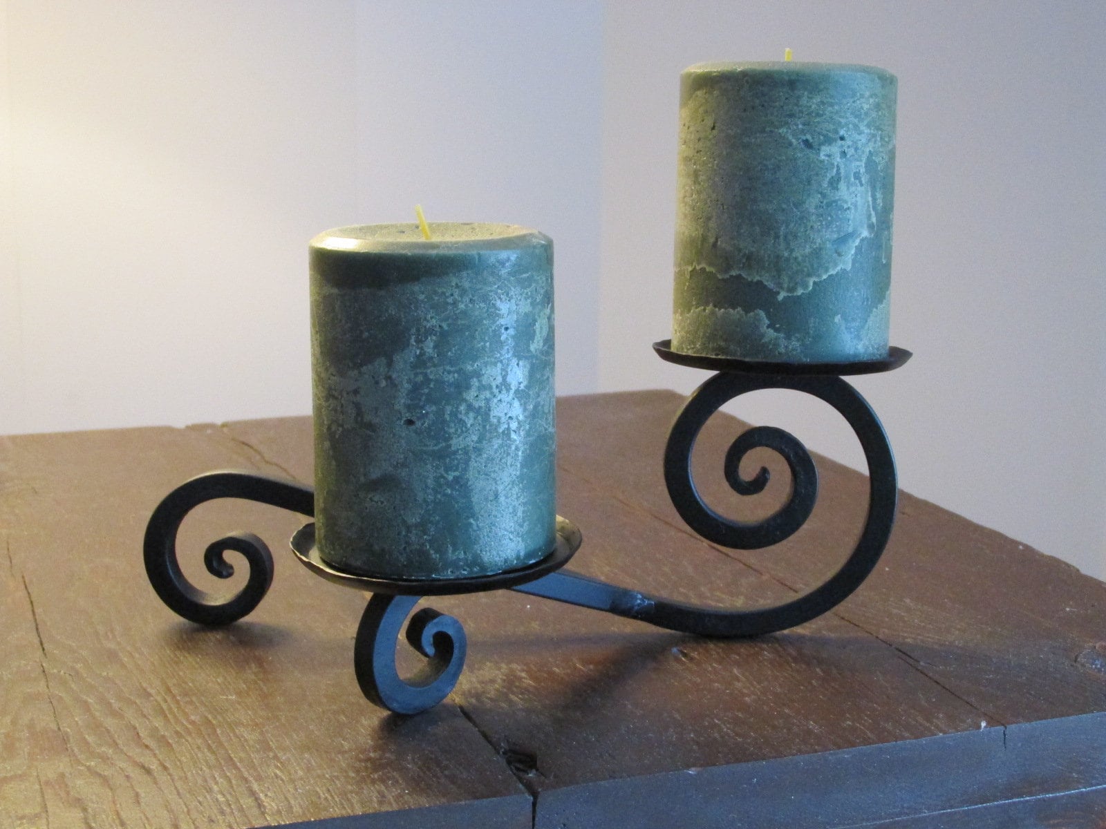Wrought Iron 2 Tier Candle Holder, Hand Forged, Decor - Etsy