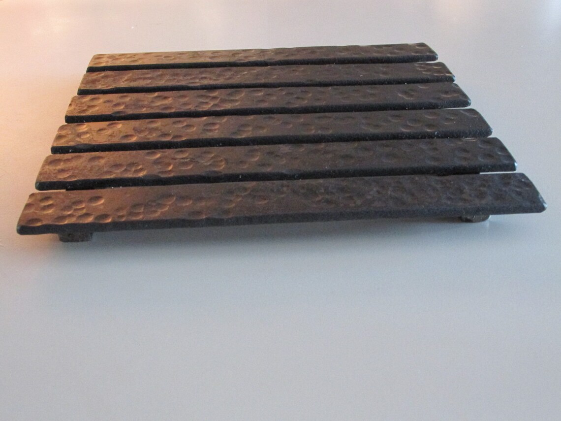 Wrought Iron Trivet hand Forged Decor - Etsy