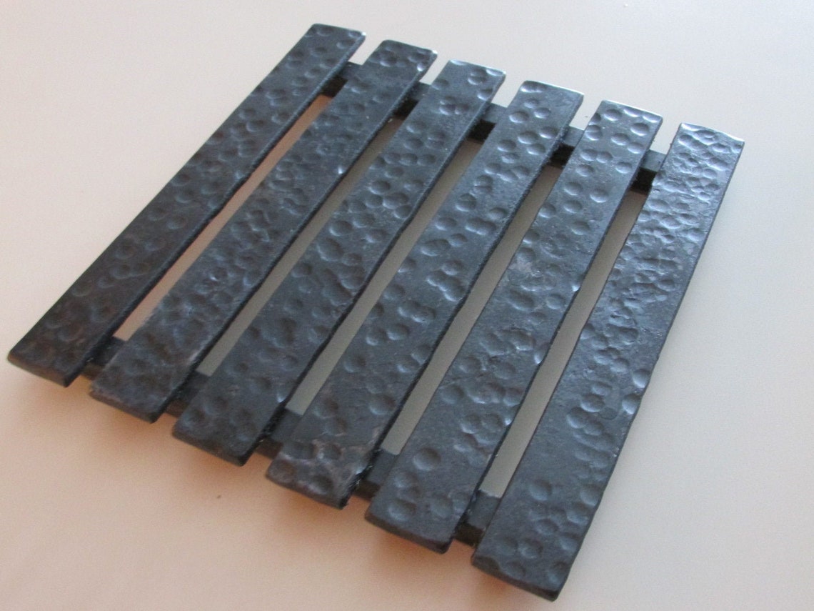 Wrought Iron Trivet hand Forged Decor - Etsy
