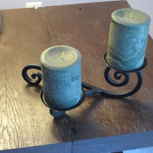 Wrought Iron 2 Tier Candle Holder, Hand Forged, Decor - Etsy