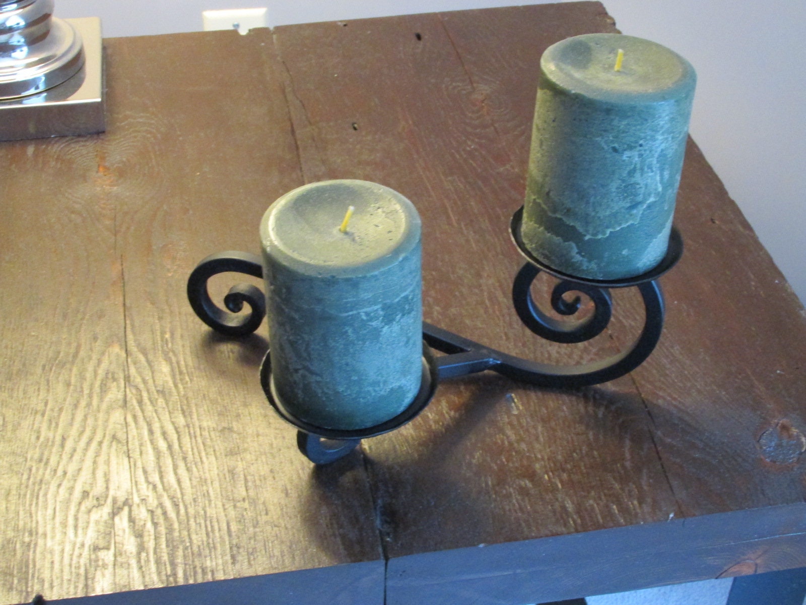 Wrought Iron 2 Tier Candle Holder, Hand Forged, Decor - Etsy