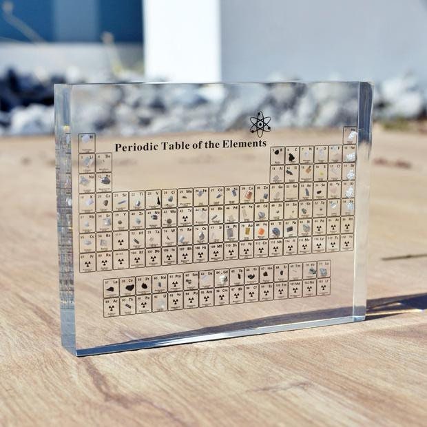 PERIODIC TABLE WITH REAL ELEMENTS Acrylic Periodic Table Display 1Pcs 