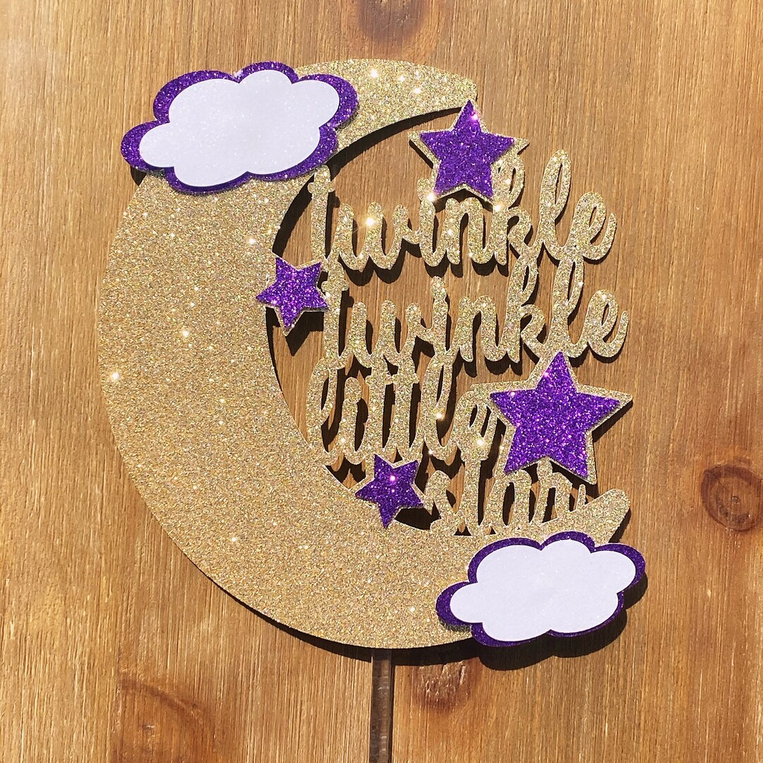 Twinkle Twinkle Little Star Cake Topper Moon Cake Topper - Etsy