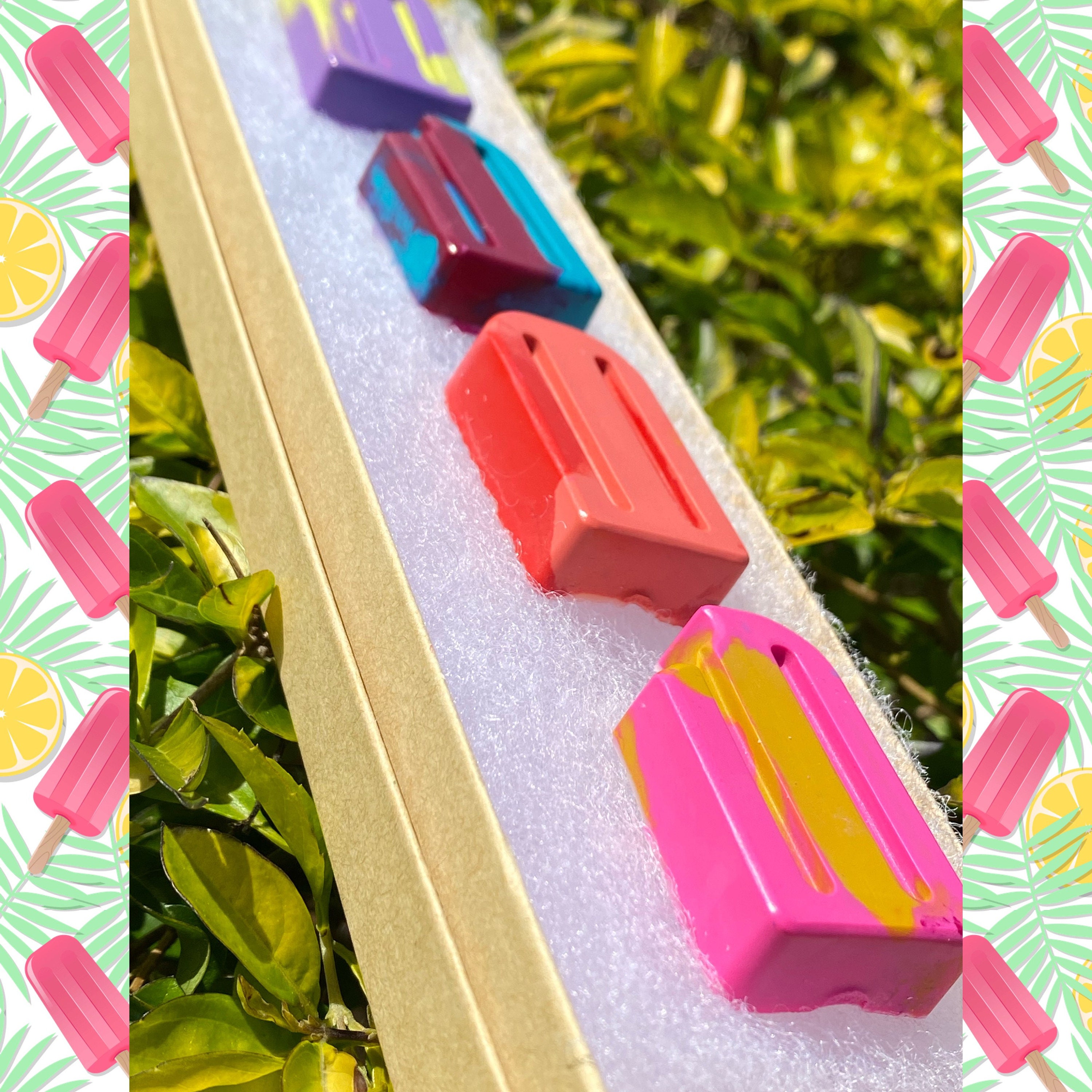 POPSICLE Crayons Paquete de 4 Crayones para Niños Crayones - Etsy España