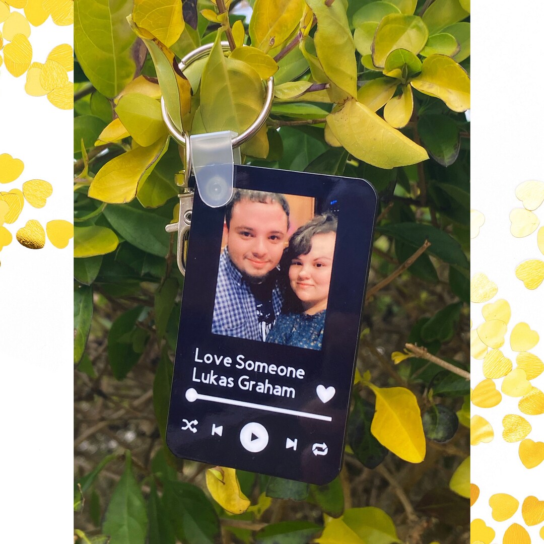 Photo Song Keychain Personalized Music Keychain QR Code - Etsy