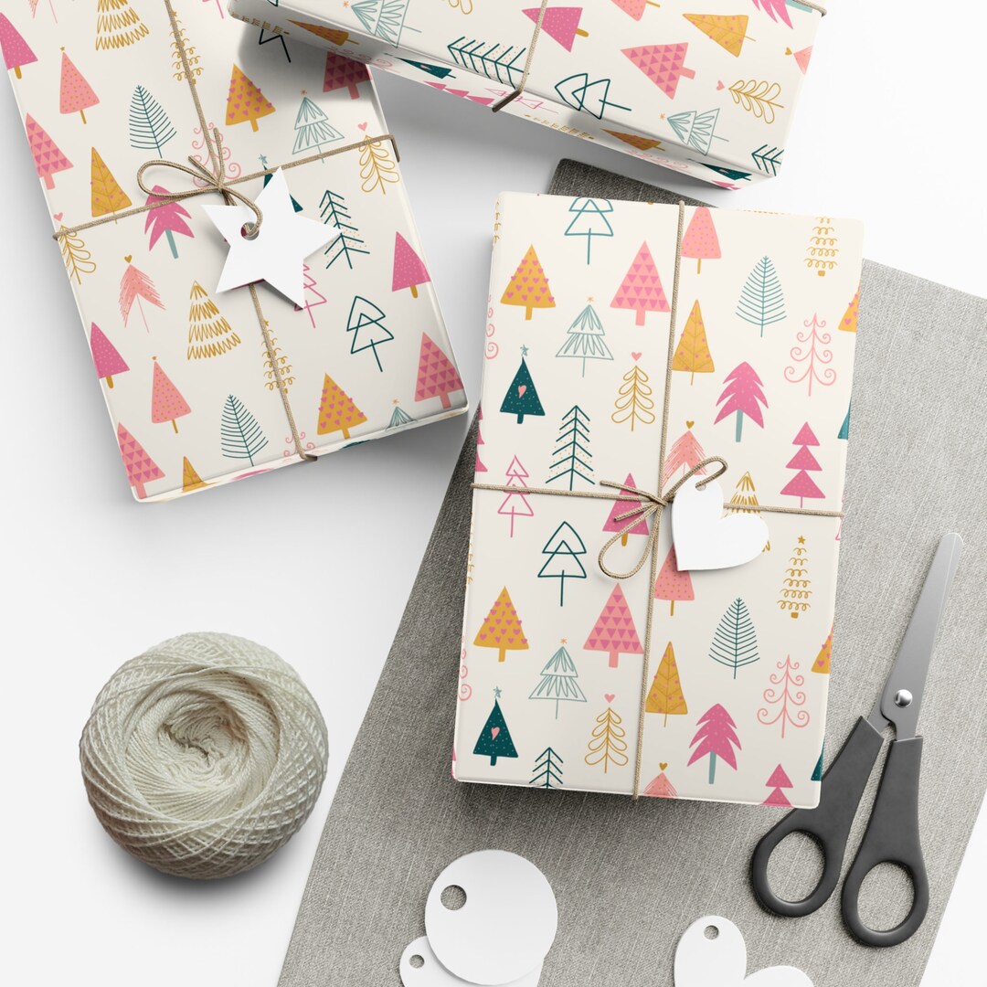 Christmas Gift Wrap Christmas Wrapping Paper Minimalist - Etsy
