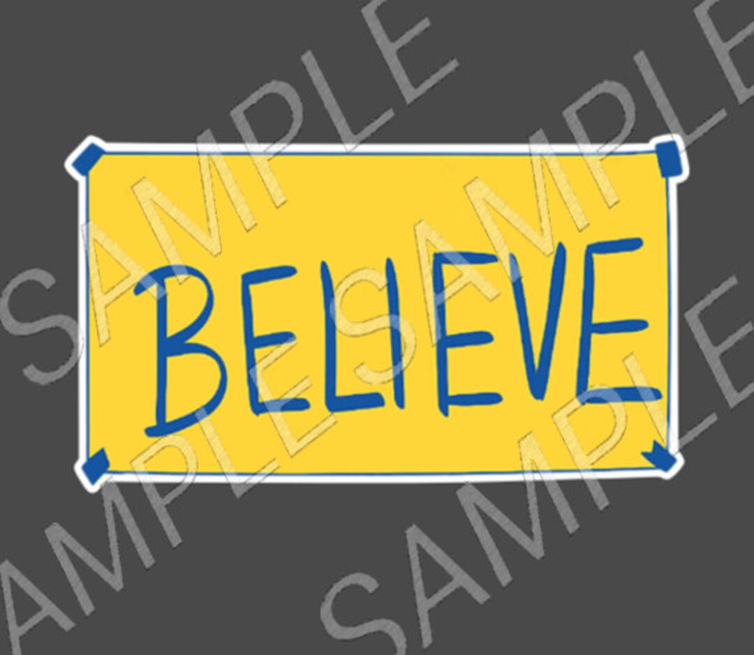 Believe Ted Lasso Inspired Theme Water Bottle, Laptop Sticker Decal - Etsy