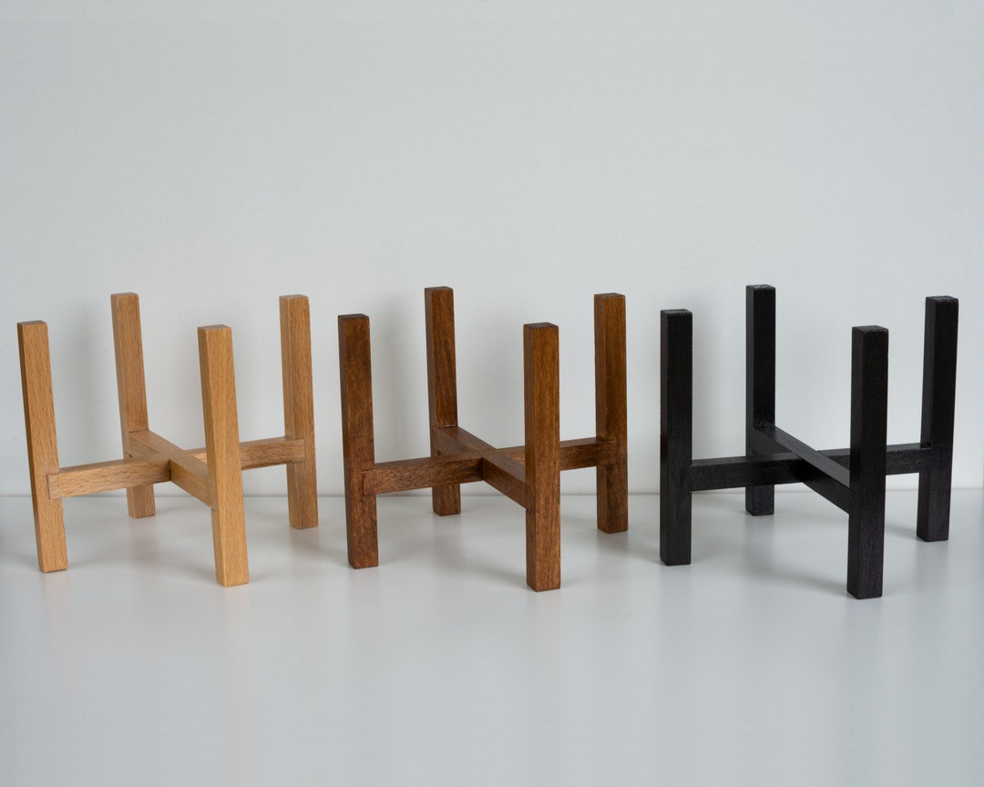 Wooden Plant Stand for Pots up to 12 Cm - Available in 3 Wood Colours ...
