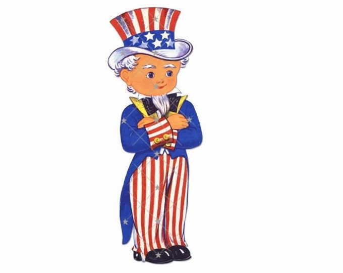 Uncle Sam JPEG PNG Download Wall Art Artwork Clip Art Gift Giving Tags ...