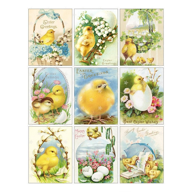 Vintage Victorian EASTER Digital Collage Sheet Instant PDF - Etsy