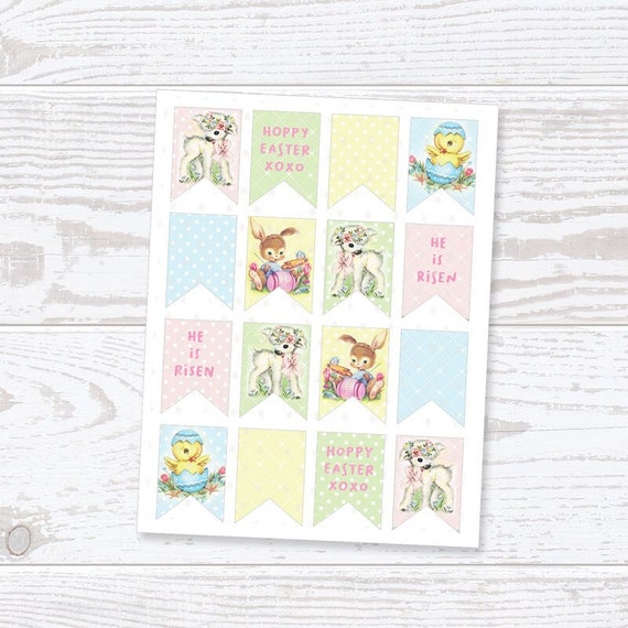 EASTER Printable Banner Digital Collage Sheet Instant PDF | Etsy
