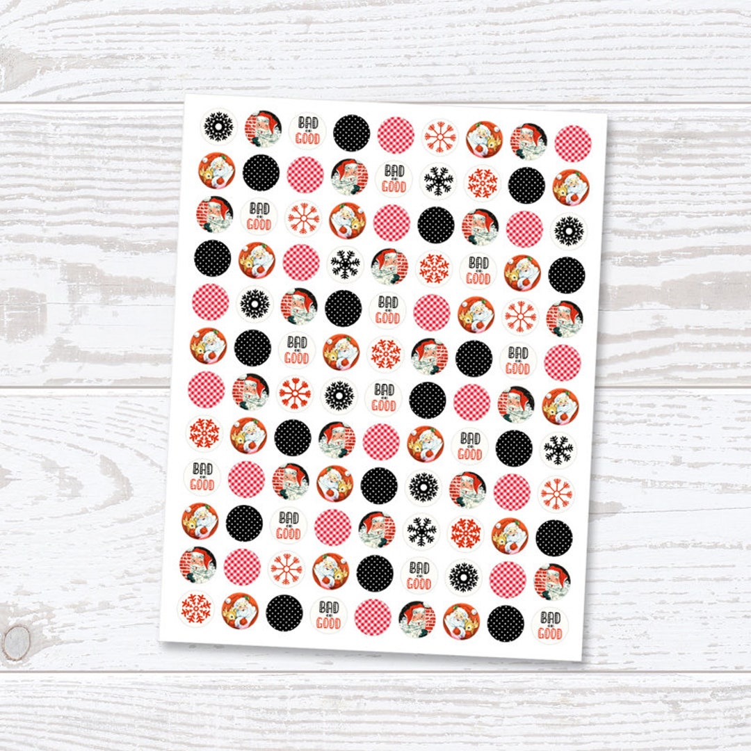 Printable Hershey Kisses Santa Bad or Good Snowflake Labels - Etsy