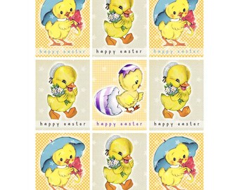 Vintage EASTER Gift Tags Atc Digital Collage Sheet | Etsy