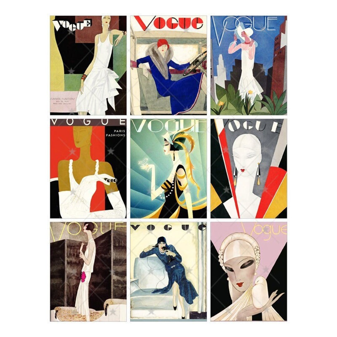 Very Vintage Vogue ATC Digital Collage Sheet Instant PDF JPEG Download ...