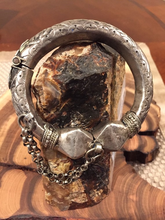 Vintage Coin Silver Chunky Large Rustic Hand Crafted … - Gem