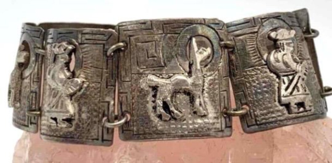 Vintage Sterling Silver 925 Peru Peruvian Panel Story Teller High ...