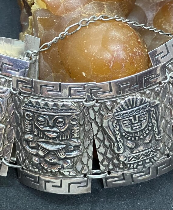 Vintage Peru Peruvian Sterling Silver Coin Silver 900… - Gem