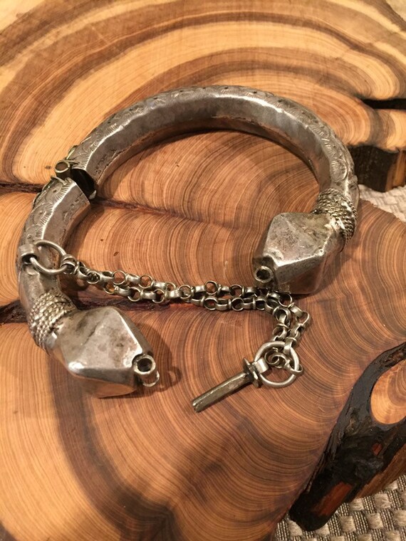Vintage Coin Silver Chunky Large Rustic Hand Crafted … - Gem