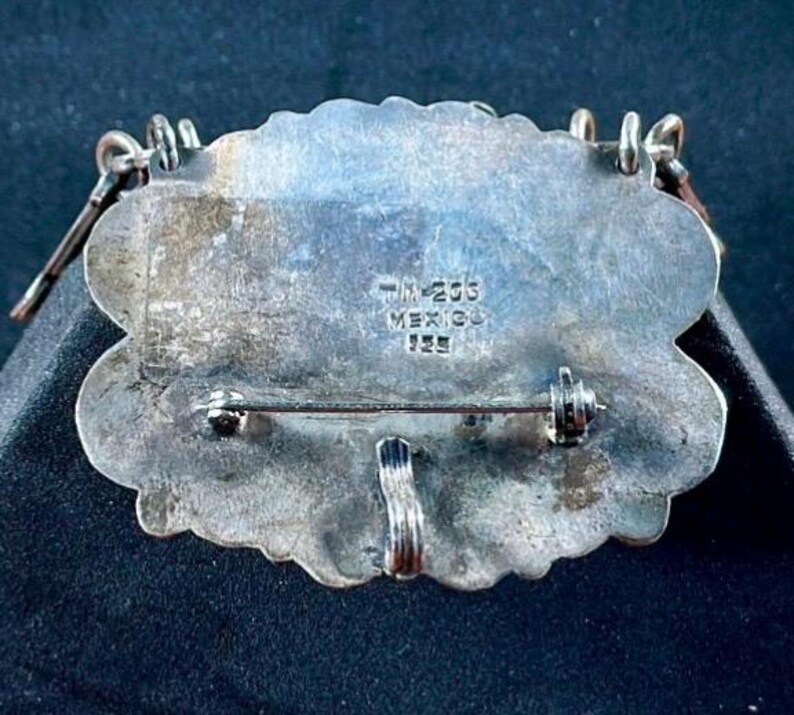 Vintage Taxco Mexico Mexican Matl Style Convertible Pendant/brooch ...